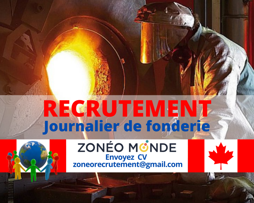 Offre d'emploi Canada: Journalier de fonderie – Natech Training