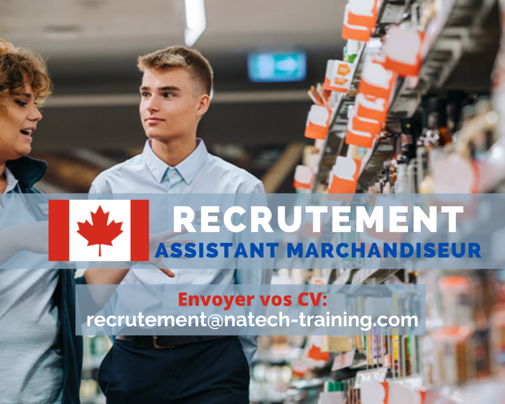 Offre d'emploi au Canada : Assistant marchandiseur – Natech Training